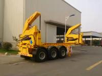 China CIMC 3 Axles Truck Crane 20Ft 40 Ft Type Container Carrier Side Loader Semi Trailer for sale