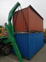 China CIMC 3 Axles Truck Crane 20Ft 40 Ft Type Container Carrier Side Loader Semi Trailer for sale