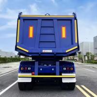 China CIMC 4 Axles 22/24/26/28/30ft HYVA Cylinder Offer Swift Unloading End Dump Truck Semi Trailer for sale