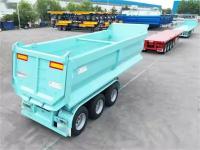China CIMC China Factory Steel U Shape 3 Axles Heavy Duty Hydraulic End Rear Tipper Dump Cart Semi Trailer for sale
