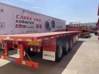 China CIMC 2/3/4 Axles Steel Cargo 20ft 40ft Container Chassis With Lock Flatbed Semi Trailer for sale