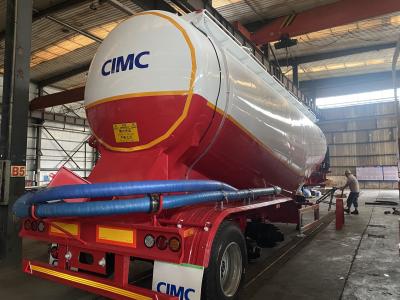 China CIMC Powder Tanker Truck Maximum Load Capacity 50m³ 3 Axle Cement Trailer for sale