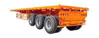 China CIMC 20ft 40ft Semi Trailer Shipping Container Twistlocks Flatbed Design Carbon Steel 12R22.5 Truck Trailers for sale