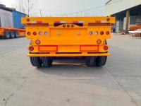 China CIMC 20ft 40ft Semi Trailer Shipping Container Twistlocks Flatbed Design Carbon Steel 12R22.5 Truck Trailers for sale