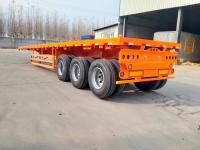 China CIMC 20ft 40ft Semi Trailer Shipping Container Twistlocks Flatbed Design Carbon Steel 12R22.5 Truck Trailers for sale