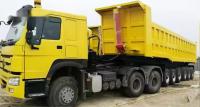 China CIMC 6 Axle 30-70 Ton Transport Coal Ore Building Materials Equal Box Body Tipping Semi Trailer for sale