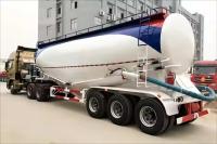 China 3 Axle 40T Transport Cement Pvc Particles Fly Ash Granular Materials Cement Tank Semi Trailer for sale