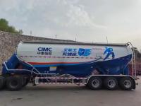 China 3 Axle 40T Transport Cement Pvc Particles Fly Ash Granular Materials Cement Tank Semi Trailer for sale