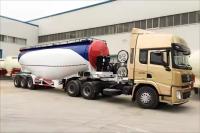 China 3 Axle 40T Transport Cement Pvc Particles Fly Ash Granular Materials Cement Tank Semi Trailer for sale