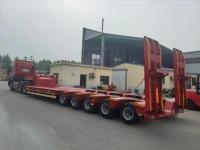 China Customizable Steel Multi Axis CIMC Lowbed Semi-Trailer Truck Trailers for sale