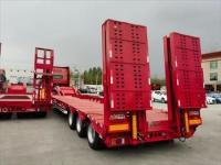 China Customizable Steel Multi Axis CIMC Lowbed Semi-Trailer Truck Trailers for sale