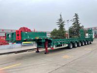 China Customizable Steel Multi Axis CIMC Lowbed Semi-Trailer Truck Trailers for sale