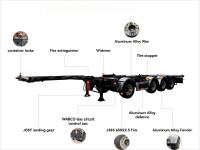 China 3 Axles High Quality Heavy Load Capacity Trailer Skeleton Parts Container Transportation for sale