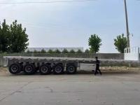 China CIMC 5 Axles 40ft Extendable Stretch Cargo Flatbed Deck Truck Tractor Semi-Trailer for sale