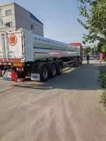 China CIMC 3 Axles 5500L-8000L Gasoline and Diesel 4 Compartments Steel Fuel Hydraulic Tank Trailer for sale