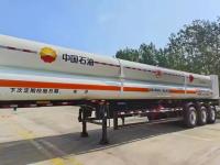 China CIMC 3 Axles 5500L-8000L Gasoline and Diesel 4 Compartments Steel Fuel Hydraulic Tank Trailer for sale
