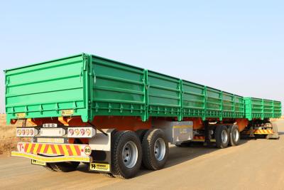 China High Quality Steel Excellent Engine Rugged and Durable South Africa Truck Bodies Dropside Trailer for sale