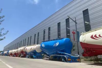 China Vehicle Master 3 Axles 60cbm Cement Tanker Trailer Bulk Cement Tank Trailers Dry Bulk Cement Semi Trailer for sale