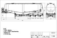 China CIMC Latest Design Of High-strength Three-axis Cement Bulk Powder Tank Trailer for sale