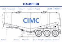 China CIMC Latest Design Of High-strength Three-axis Cement Bulk Powder Tank Trailer for sale