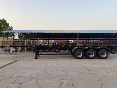 China 3 Axles Skeleton Container Semi Trailer Cargo Container Transportation Truck Semi Trailer for sale