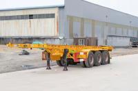 China 3 Axles Skeleton Container Semi Trailer Cargo Container Transportation Truck Semi Trailer for sale