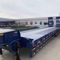 China 3 Axle 60 Ton 100 Ton 18 Meter Lowboy Low Bed Truck Trailer Lowbed Semi Trailer for sale