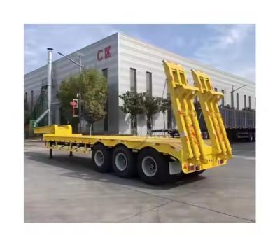 China 3 Axle 60 Ton 100 Ton 18 Meter Lowboy Low Bed Truck Trailer Lowbed Semi Trailer for sale