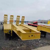 China 3 Axle 60 Ton 100 Ton 18 Meter Lowboy Low Bed Truck Trailer Lowbed Semi Trailer for sale