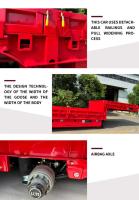 China 60T Lowbed Lowbed Semi-Trailer with Hydraulic Ramps 5/6 Axle Step Frame Lowbed Trailer Trucks for sale