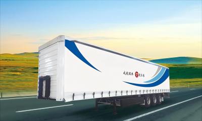 China Versatile CIMC Tarped Semi-Trailer  For Cargo Protection 38600kg Max Payload for sale