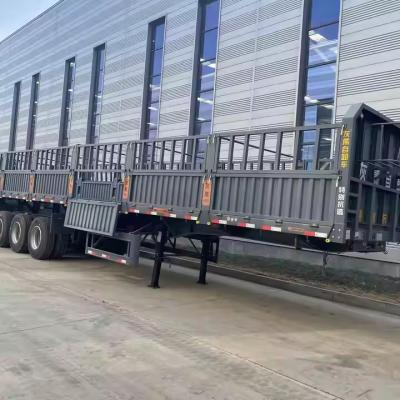 China 40FT 3 Axle 60 Ton 13m Customized Sidewall Cargo Transporting Fence Semi Trailer for sale