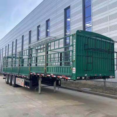China 3 Axles 60T Stake Fence Cargo Truck Semi Trailer Fence Semi Trailer for Sale Van Truck Semi Trailer for sale