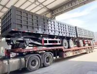 China CIMC 3 Axle Draw Bar Side Dump Full Trailer 40-100 Tons Drawbar Towing Dolly Full Truck Trailer for sale