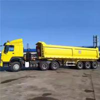China CIMC 4 Axle 60 Tons Hydraulic Dump Tipping Trailers Farm Full Type Rear Tipper Truck Trailer for sale