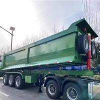China CIMC 4 Axle 60 Tons Hydraulic Dump Tipping Trailers Farm Full Type Rear Tipper Truck Trailer for sale