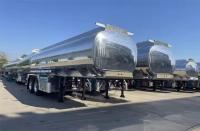 China Tractor With Aluminum Alloy Fuel Tank Trailer 50cbm Fuel Tanker Truck for sale