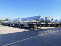 China Tractor With Aluminum Alloy Fuel Tank Trailer 50cbm Fuel Tanker Truck for sale