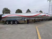 China Tractor With Aluminum Alloy Fuel Tank Trailer 50cbm Fuel Tanker Truck for sale