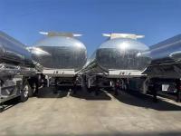 China Tractor With Aluminum Alloy Fuel Tank Trailer 50cbm Fuel Tanker Truck for sale