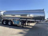 China Tractor With Aluminum Alloy Fuel Tank Trailer 50cbm Fuel Tanker Truck for sale