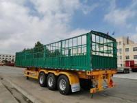 China High-Performance Fence Semi Trailer For Secure Transport Of Livestock Animals And Heavy Load for sale