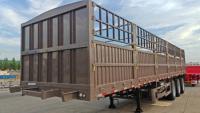 China High-Performance Fence Semi Trailer For Secure Transport Of Livestock Animals And Heavy Load for sale
