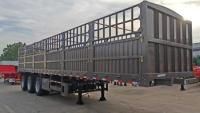 China High-Performance Fence Semi Trailer For Secure Transport Of Livestock Animals And Heavy Load for sale