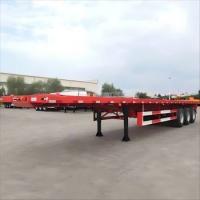 China 2 / 3 Axle 20 40FT 50 Ton Flatbed Trailer Cheap Flatbed Container Transport Semi Trailers High Quality Flatbed Trailer for sale