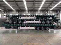 China 40ft 45ft Flat Bed Trailer Another Fuel tank  Installed on the Container Flatbed Trailer Bulk Goods Transport Trailer for sale