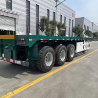 China 40ft 45ft Flat Bed Trailer Another Fuel tank  Installed on the Container Flatbed Trailer Bulk Goods Transport Trailer for sale