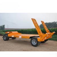 China Hydraulic Ramp System Low Bed Draw Bar Full Trailer For Sale for sale