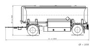 China High Quality DrawBar Fuel Tanker Full Trailer for sale