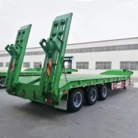 China Customizable Steel Three And Four Axis CIMC Lowbed Semi-Trailer Truck Trailers for sale